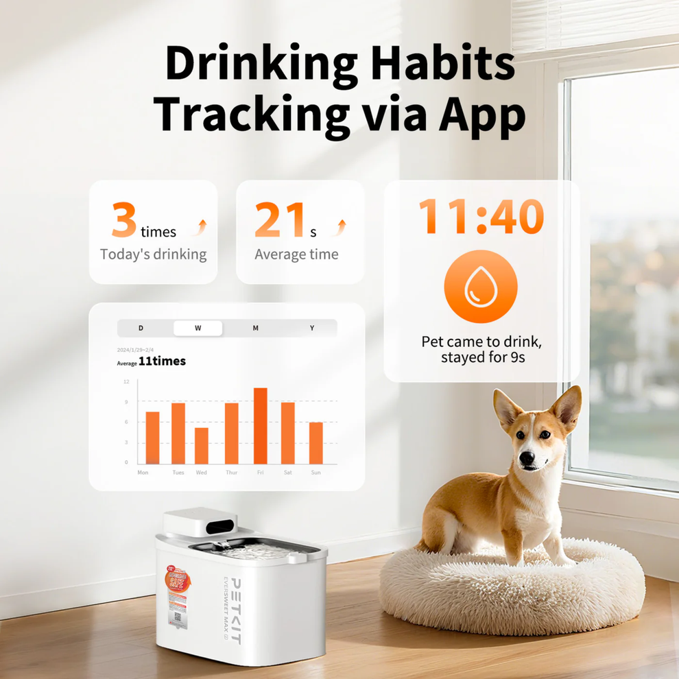PETKIT EVERSWEET MAX 2 (CORDLESS) PET WATER FOUNTAIN – Savvy Petz Singapore
